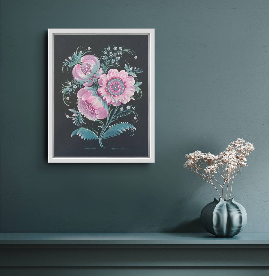 Original PAINTING 16x12 on Hard Paper Framed in - Etsy