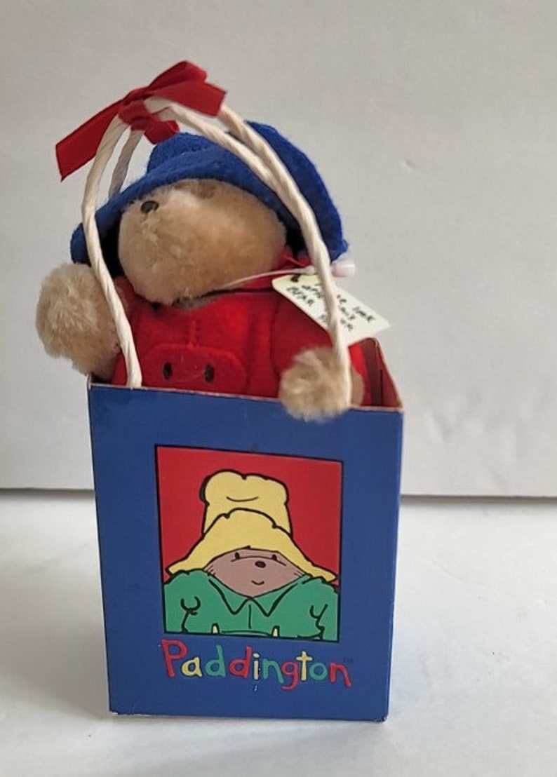 Paddington Bear 5 Miniature in Gift Bag, 1998 Eden Toys Miniature 5 Paddington Bear With Tag in ...