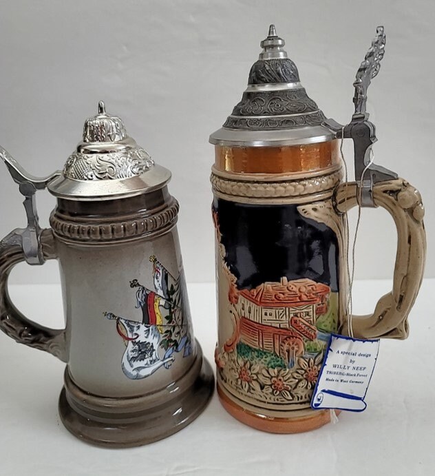 German Beer Steins Both 1993, Larger Stein Willy Neef Triberg Black ...