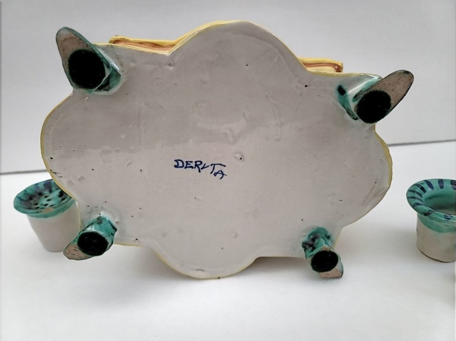 Deruta Italian Ceramic Ink Well Set, Chinese Brush Calligraphy Sets ...