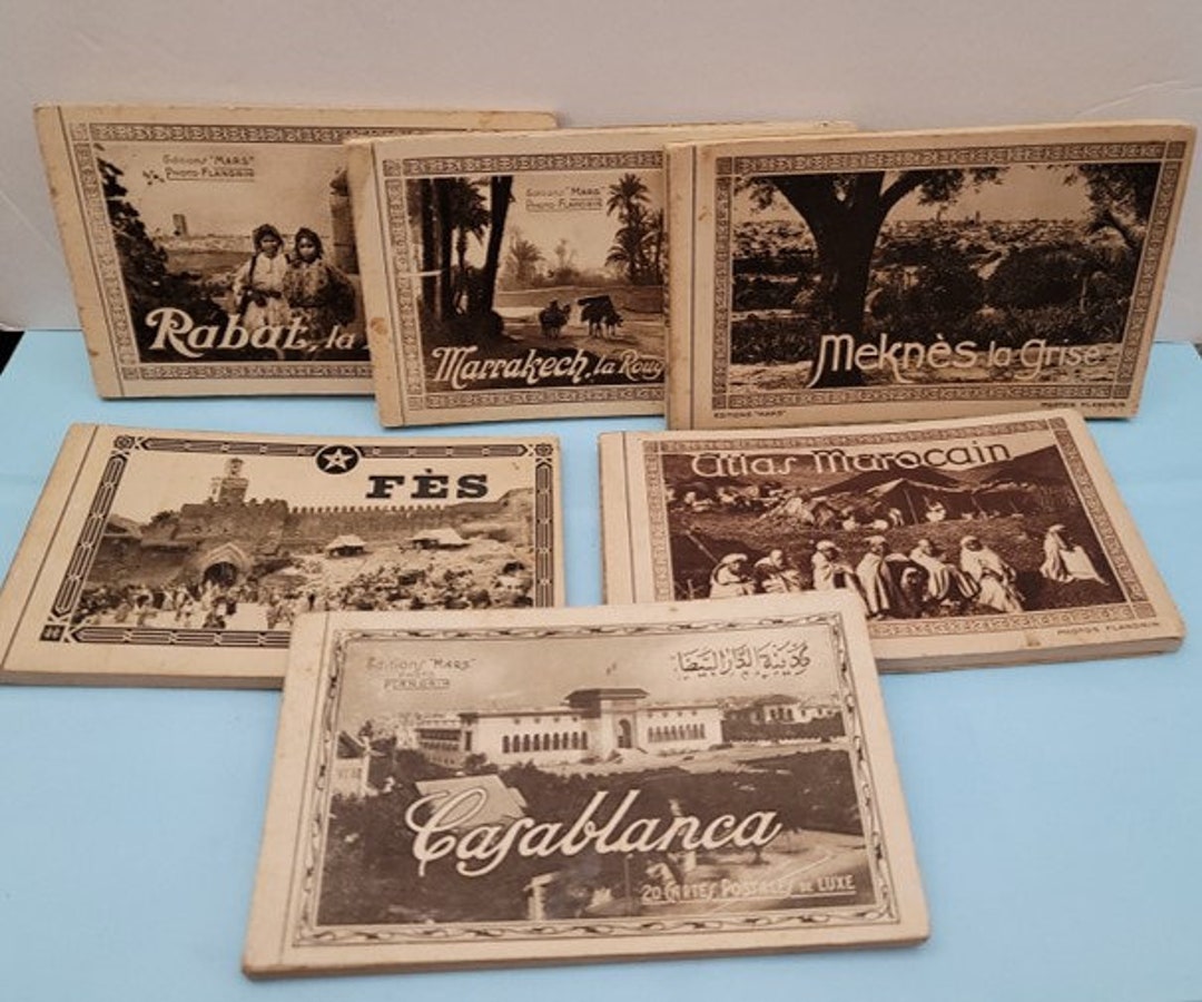 World War II Morocco 6 Postcard Booklets Unperforated, Casablanca ...