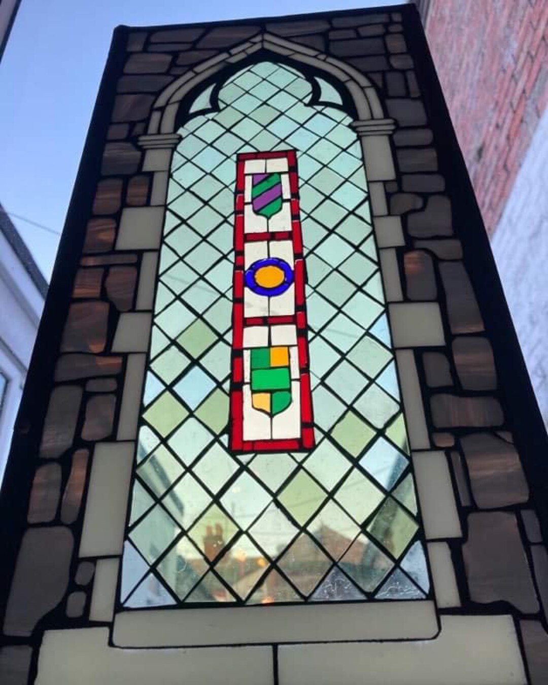 Stained Glass Stone Mullion Window - Etsy