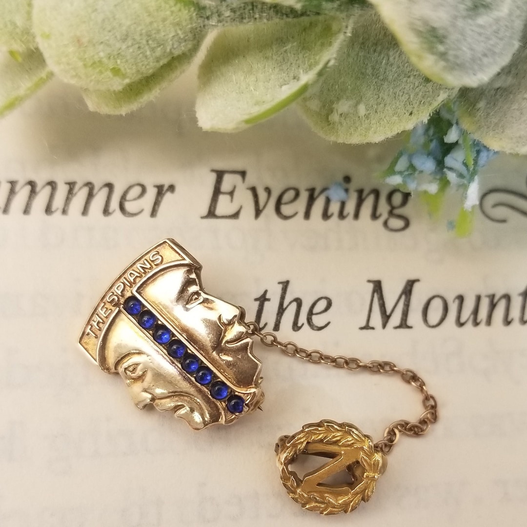 Vintage Thespian Pin - Etsy