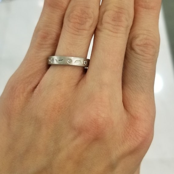 Platinum Moon Band - Gem