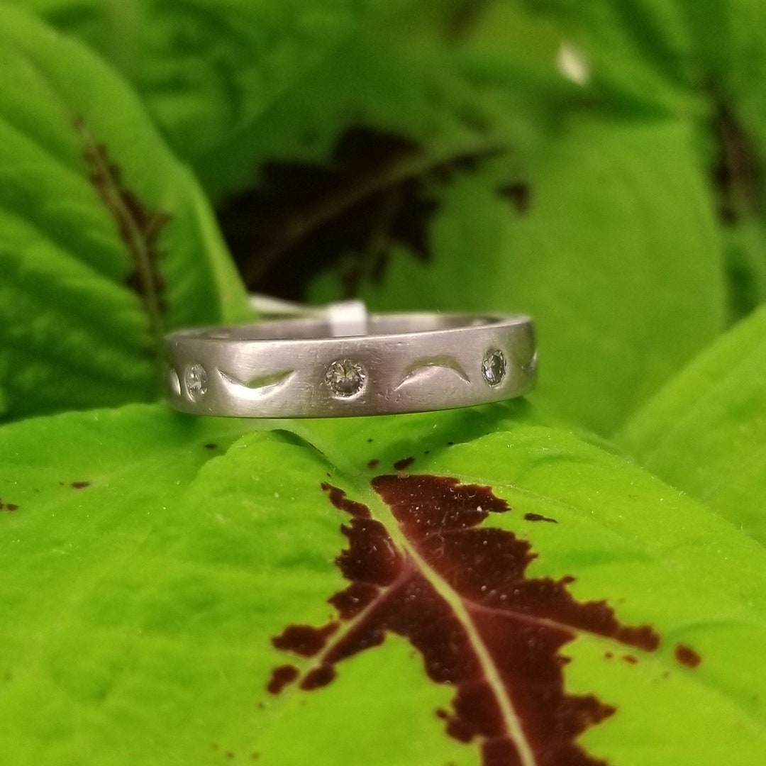 Platinum Moon Band - Etsy