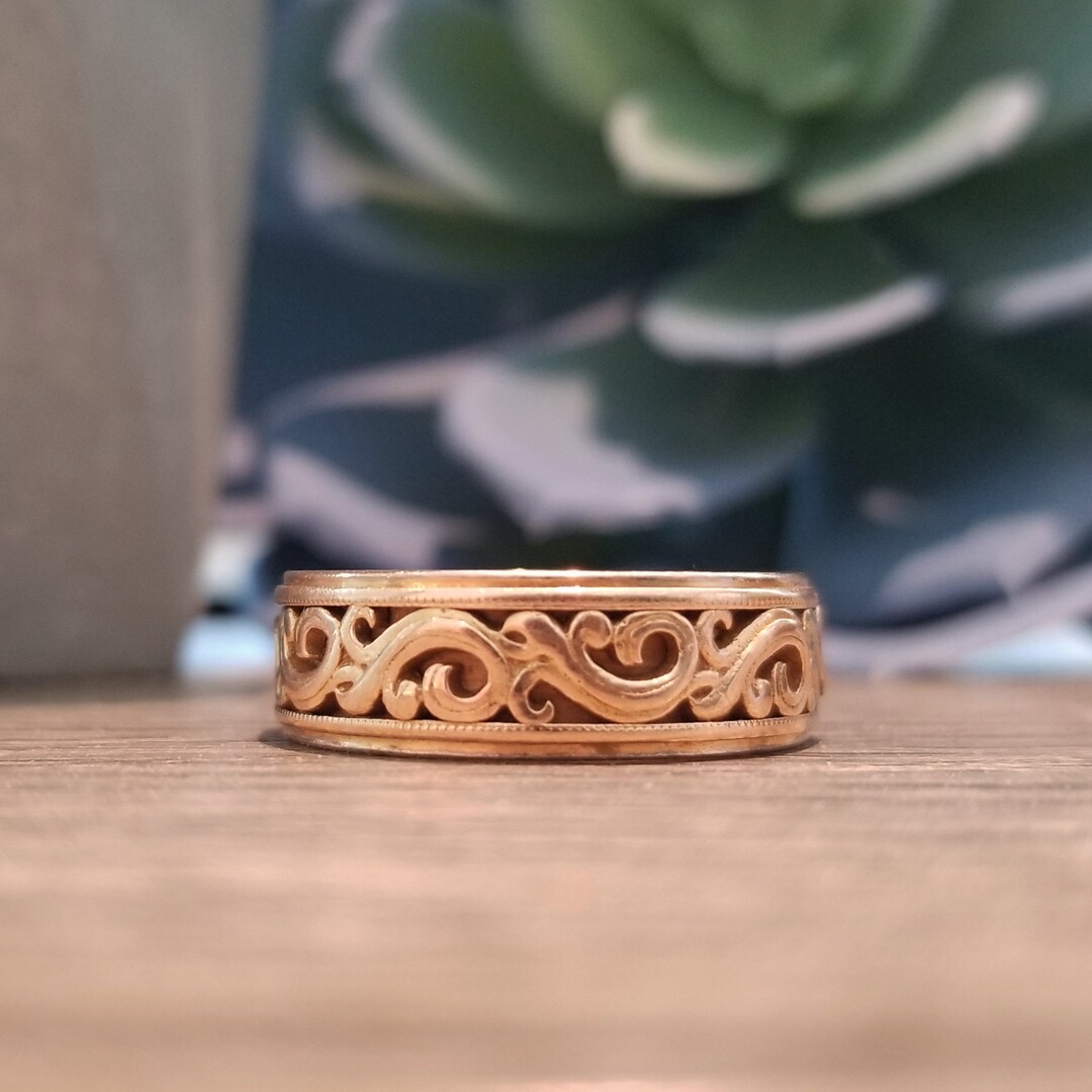 Vintage Artcarved Filigree Band - Etsy