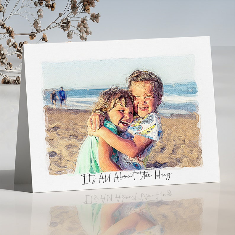 Personalized Cards: Custom Family Portrait Created From Your Favorite ...