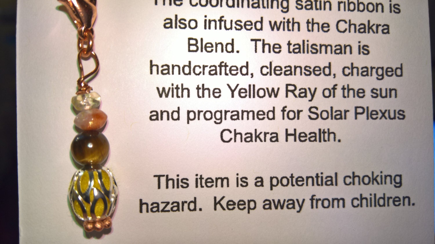 Solar Plexus Chakra Balancing Talisman - Etsy