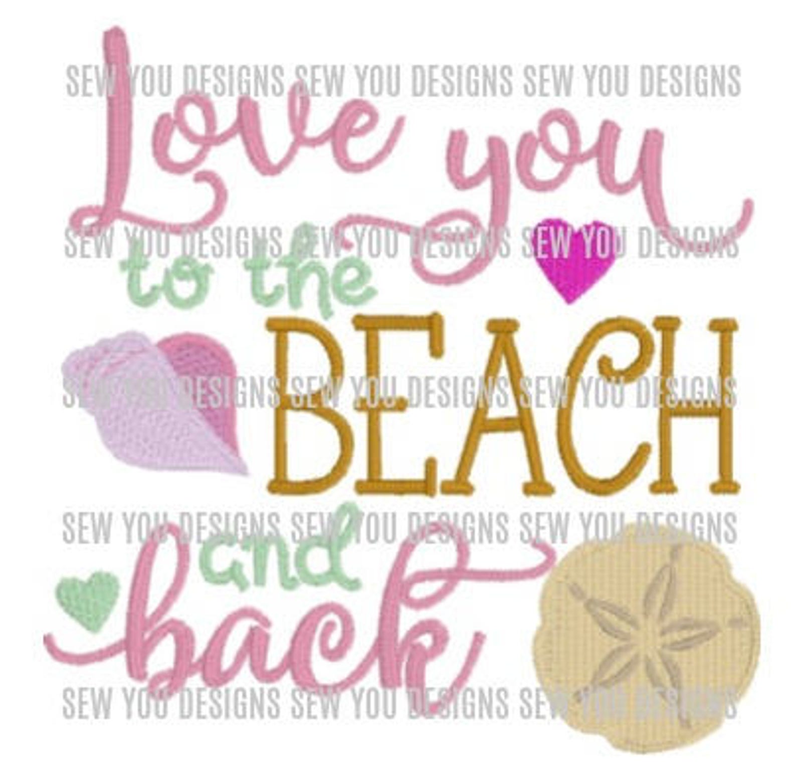Love You to the Beach and Back Beach Wedding Word Art | Etsy