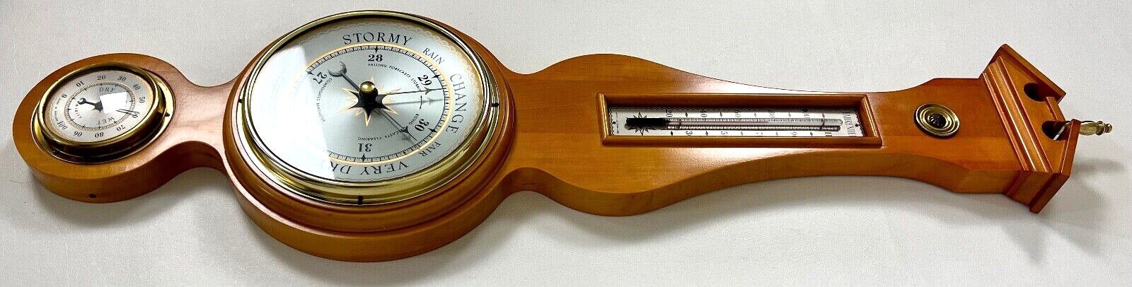 English Maplewood Banjo Barometer Weather Station by Swift & - Etsy