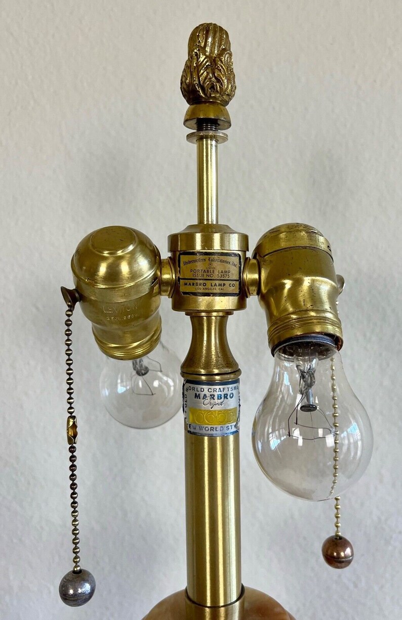 1960s Marbro Alabaster Ormolu Column Form Neoclassical Table Lamp - Etsy