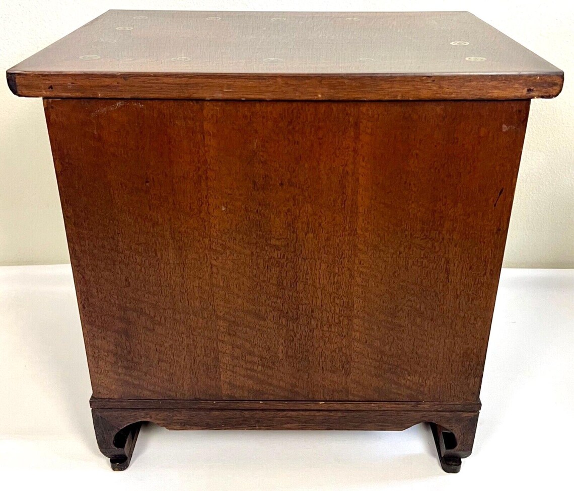 Early 20th-c Tansu Elm Wood and Brass Nightstand / Side Table, a Pair ...