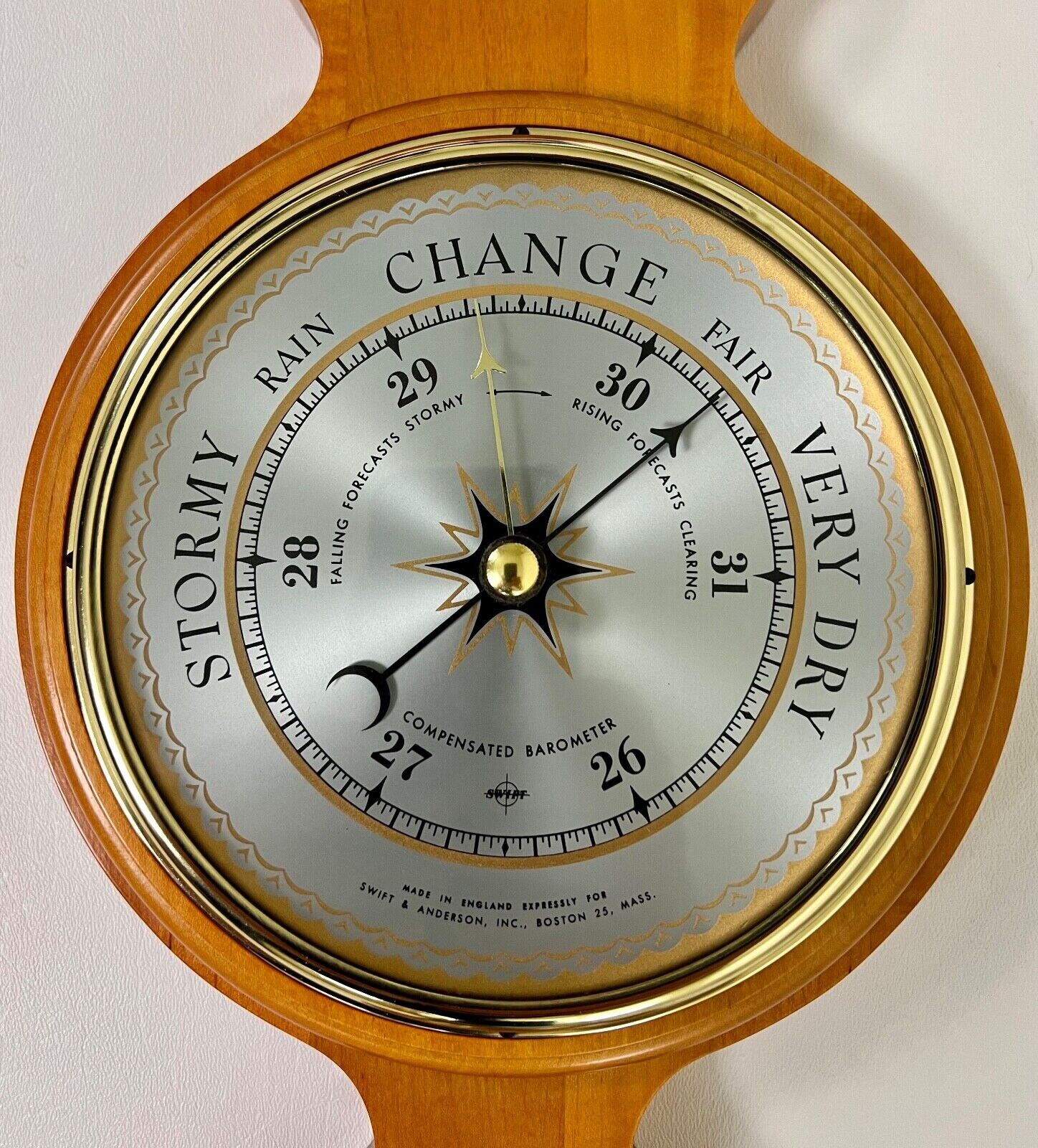 English Maplewood Banjo Barometer Weather Station by Swift & - Etsy