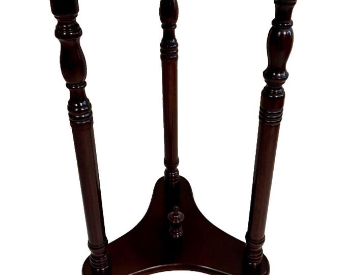 American French Country Mahogany Round Marble Top Pedestal Stand Table ...