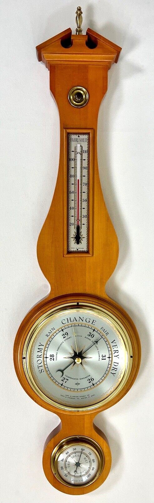 English Maplewood Banjo Barometer Weather Station by Swift & - Etsy