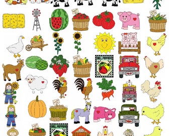 Farm Embroidery | Etsy