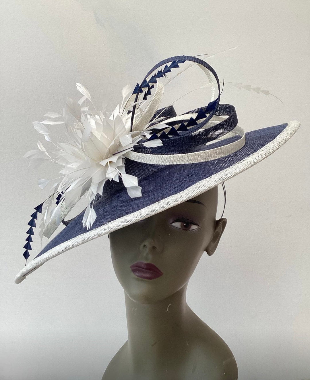Navy and Ivory Hatinator. Made to Order Item. - Etsy UK