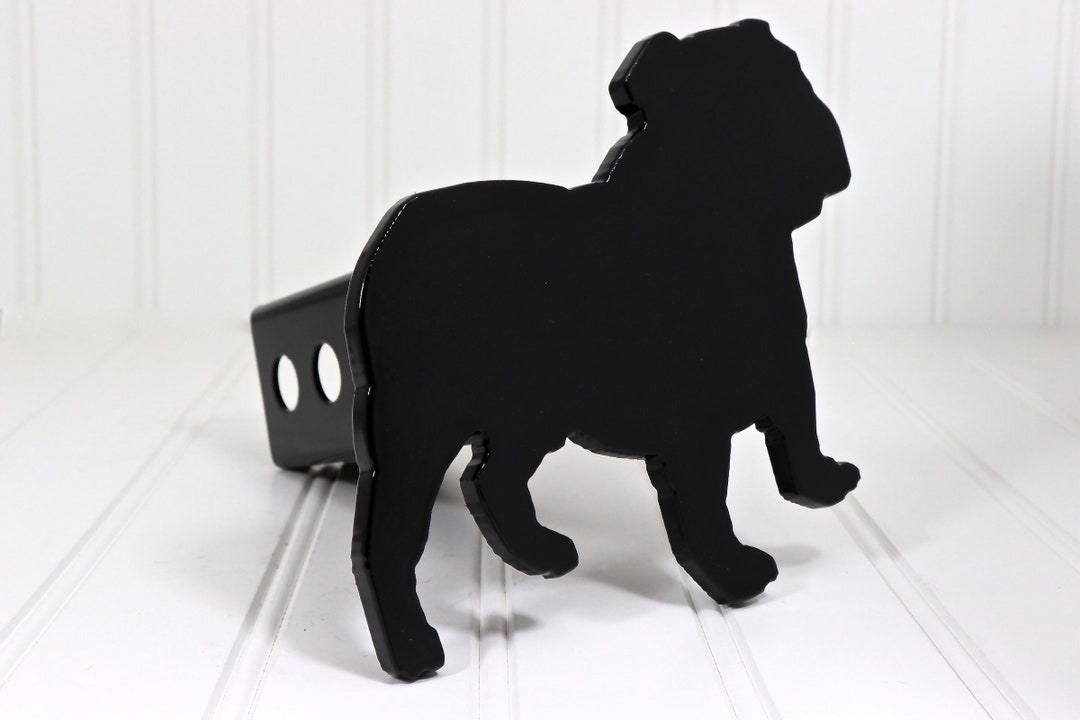 Black English Bulldog Hitch Cover - Etsy