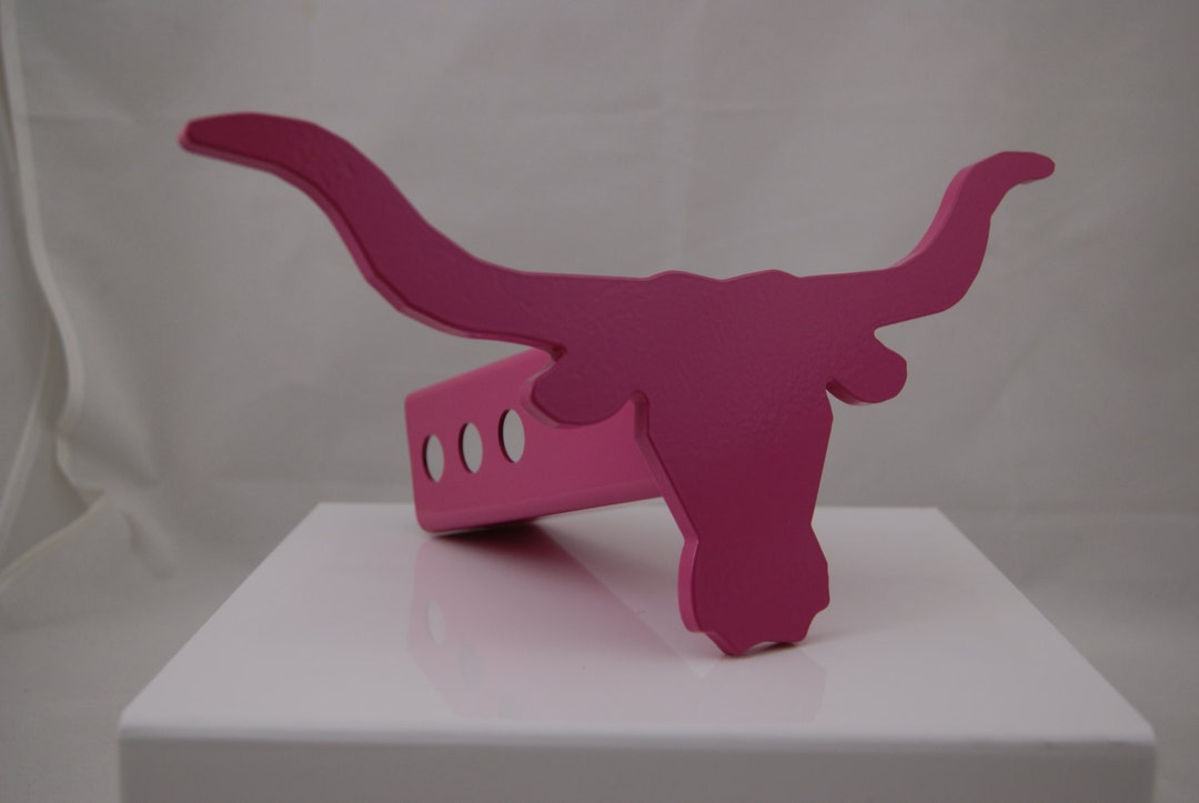 Pink Longhorn Hitch Cover Powder Coated 2 - Etsy
