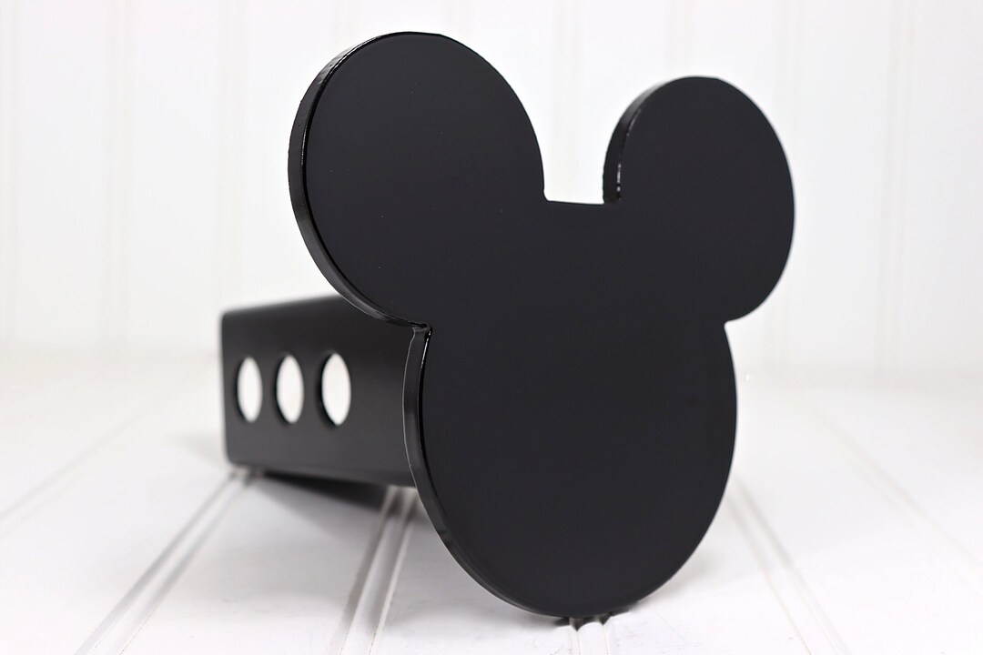 Matte Black Mickey Mouse Ears Hitch Cover 2 - Etsy