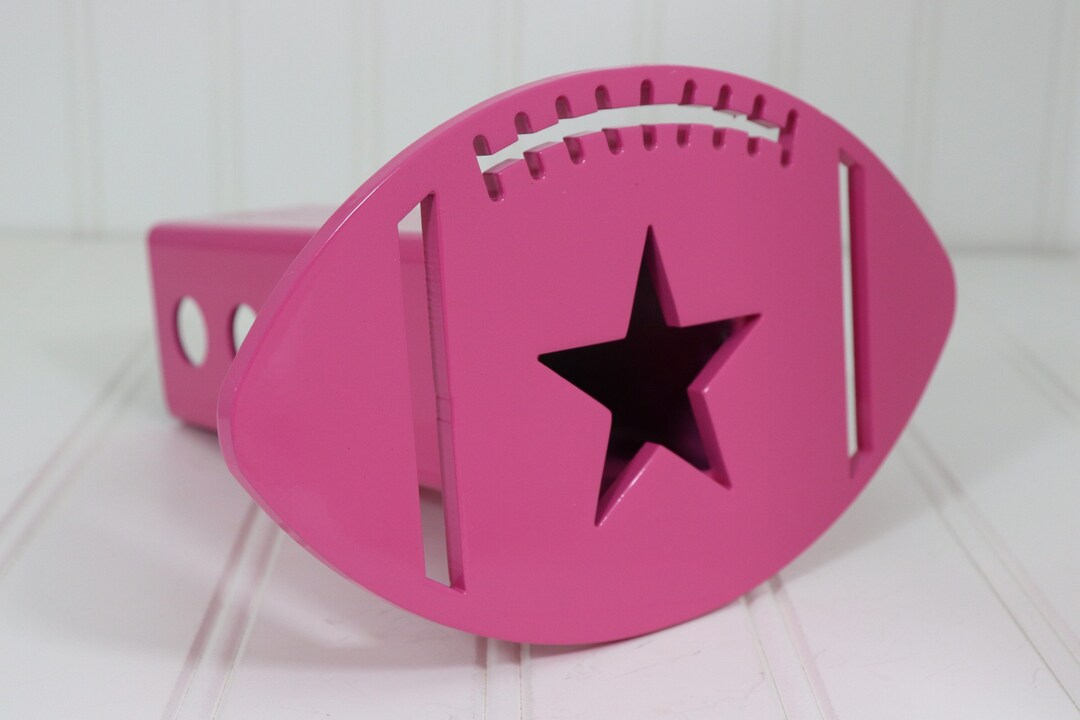 Pink Football Hitch Cover - Etsy