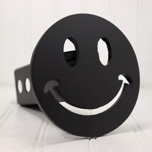 Matte Black Smiley Face Hitch Cover, Free Shipping - Etsy