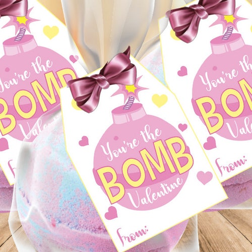 You Are the Bomb Valentine You're the Bomb Tag Bath Bomb - Etsy