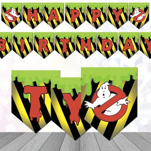Ghostbusters Inspired Party Banner Ghostbusters Birthday - Etsy