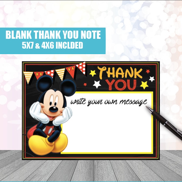 Mickey Thank You - Etsy