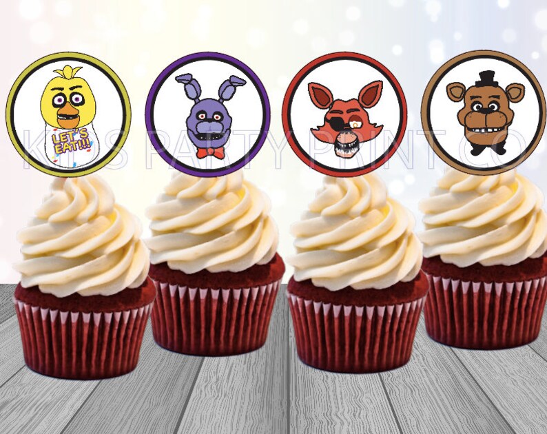 Five Nights at Freddy's Cupcake Toppers FNAF Circles | Etsy Five Nights at Freddy's Cupcake Toppers FNAF Circles | Etsy