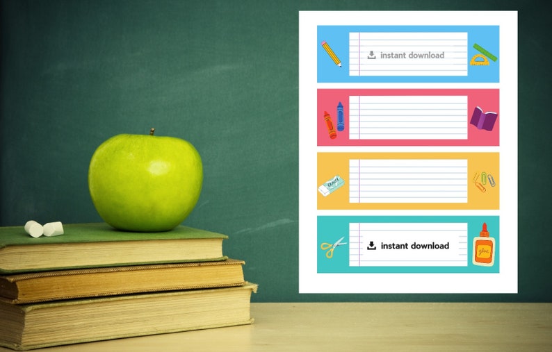 Back to School Kids Name Tags Cubby Label Classroom Decor Instant ...