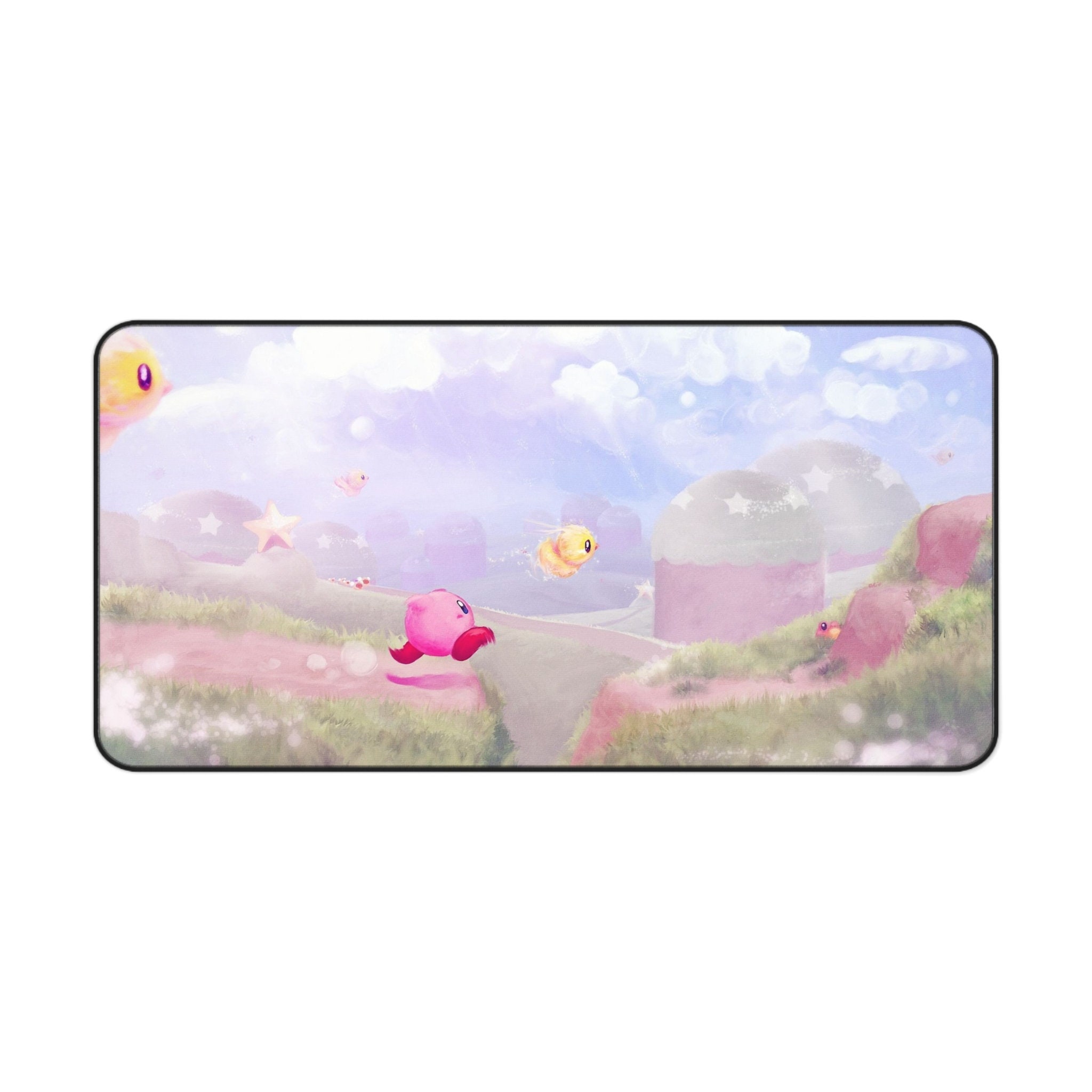 Kirby Watercolor Desk Mat Kirby Mousepad Anime Mousepad Video Game ...