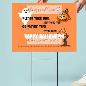 Printable Sign for Halloween Candy Bowl for Trick-or-treaters Instant ...