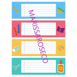 Back to School Kids Name Tags Cubby Label Classroom Decor Instant ...