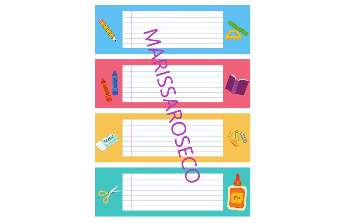 Back to School Kids Name Tags Cubby Label Classroom Decor Instant ...