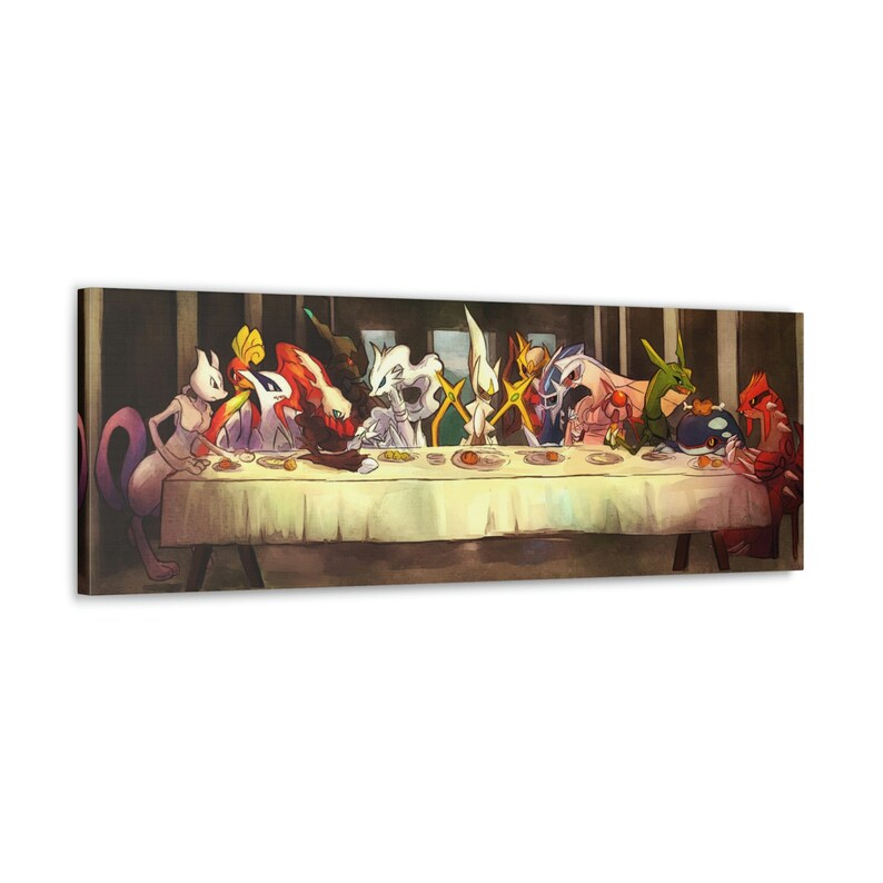 The Last Supper Pokemon Video Game Gamer Canvas Gallery Wrap - Etsy