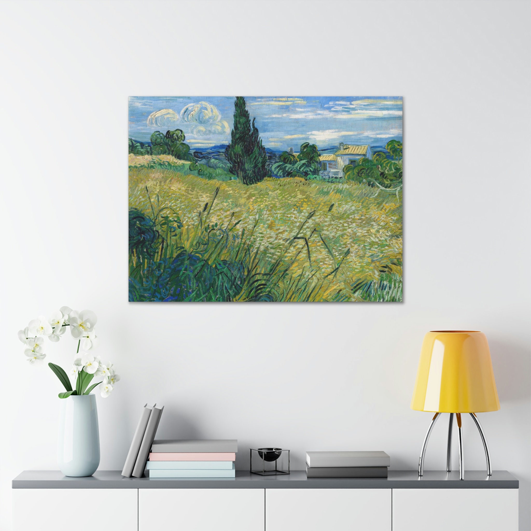 Vincent Van Gogh's Green Wheat Field With Cypress 1889 Canvas, Oil ...