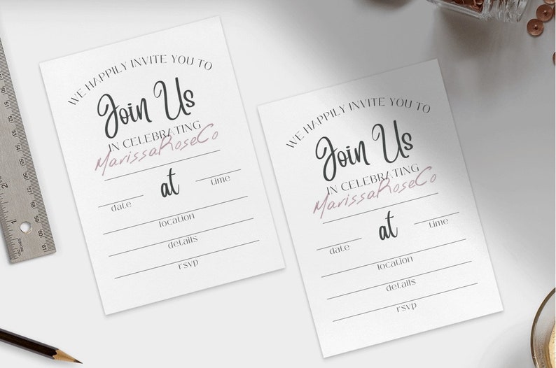 Join Us Invitation Fill in Cards Instant Download Printable Invitations ...
