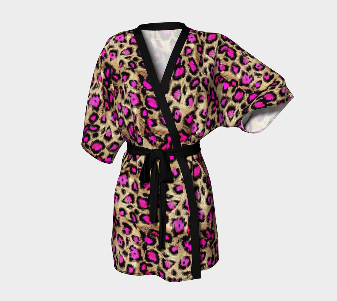 Silk Twill Leopard Print Robes 4 Colours 3 Materials - Etsy