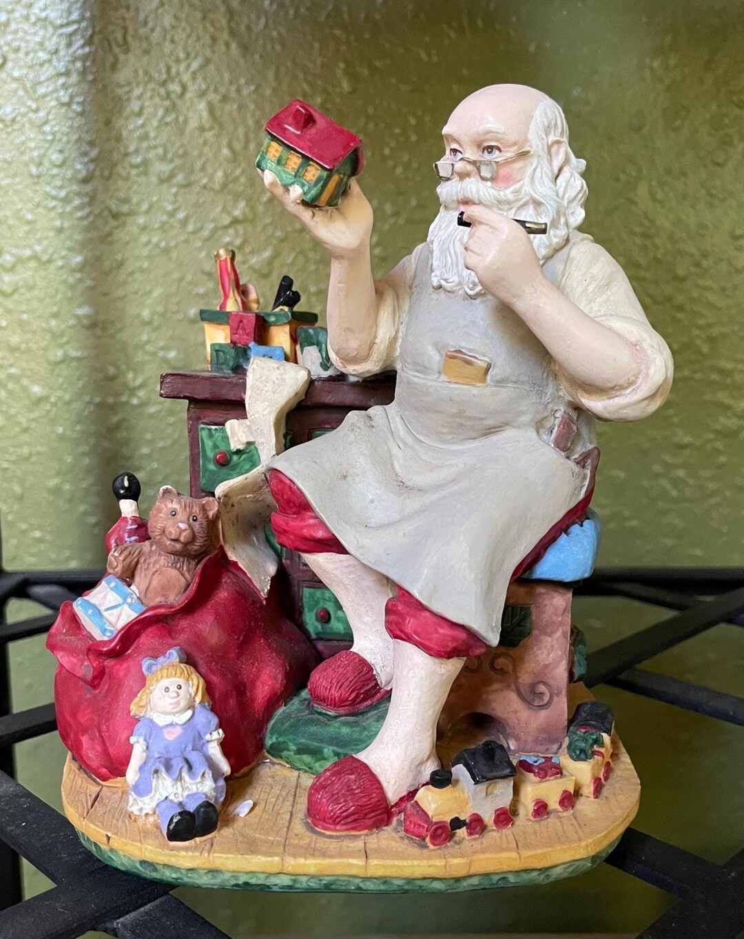 Vintage 1991 Santa Claus at Work Figurine - Etsy