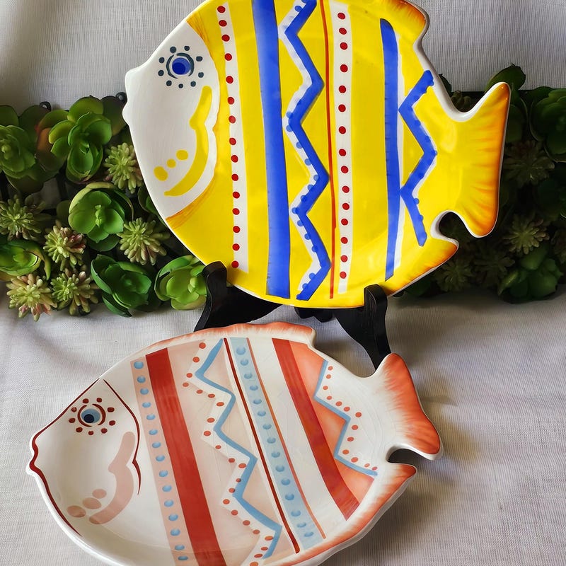 Fish Shaped Plates - Etsy