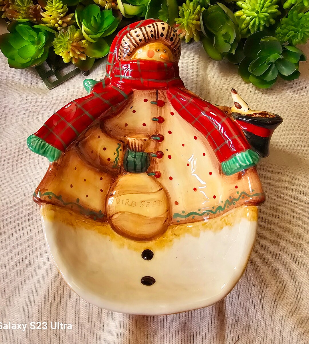 Snowmates by Noble Excellence Earthenware Snowman Candy Dessert ...