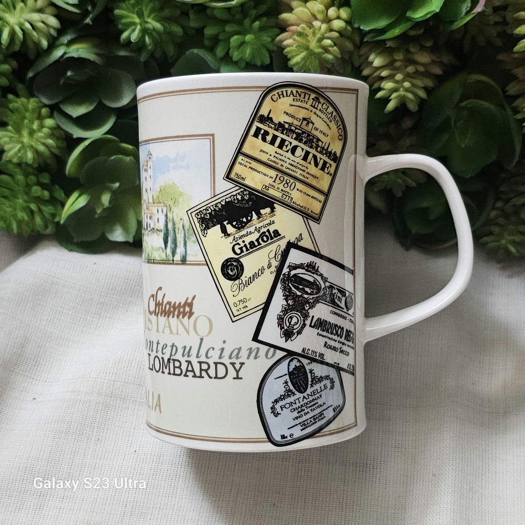 Dunoon England Fine Bone China Coffee Mug / Cup fine Wines Design by ...