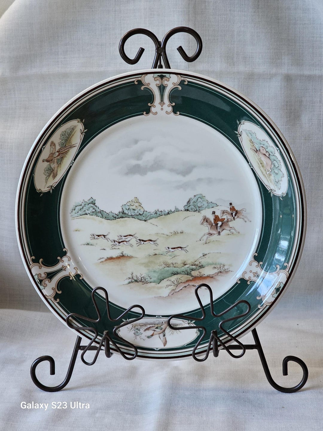 Vintage Noritake Keltcraft Ireland 8" Salad Plate : "pursuit" Fox Hunt ...
