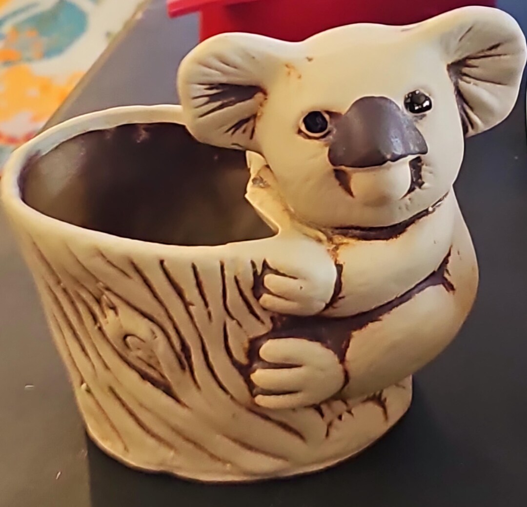 Vintage Koala Bear Ceramic Planter, Big Eyes, 1970s Decor - Etsy