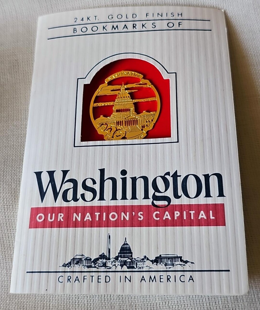 US Washington DC Capitol 24k Gold Finish Bookmark Souvenir - Etsy