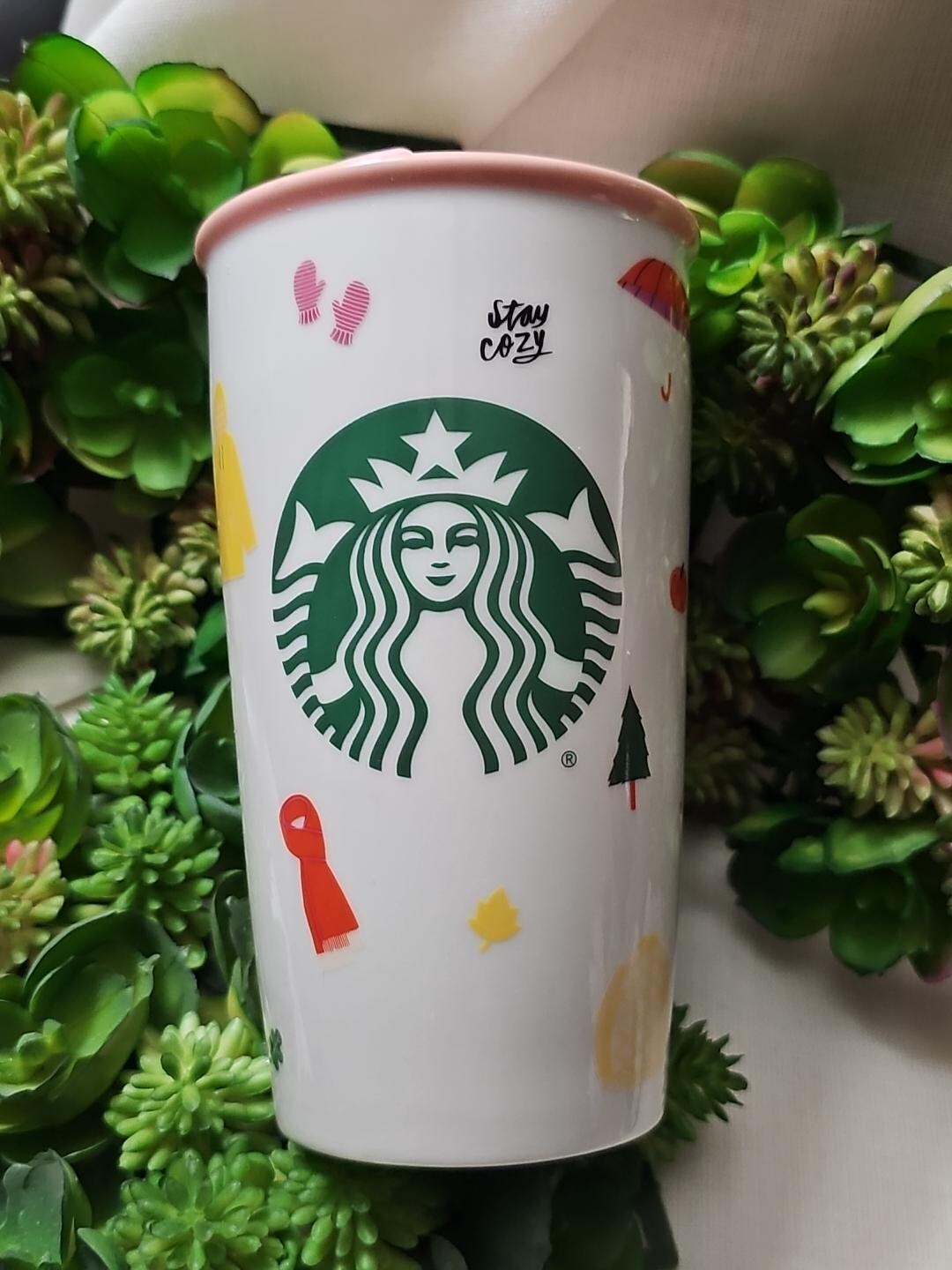 Starbucks Stay Cozy Sweater Weather Multicolor With Mermaid Logo 12 Oz ...