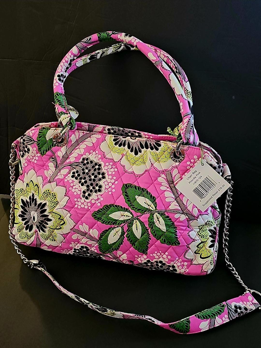 Vera Bradley Priscilla Pink Chain Bag: Convertible Crossbody Satchel - Etsy