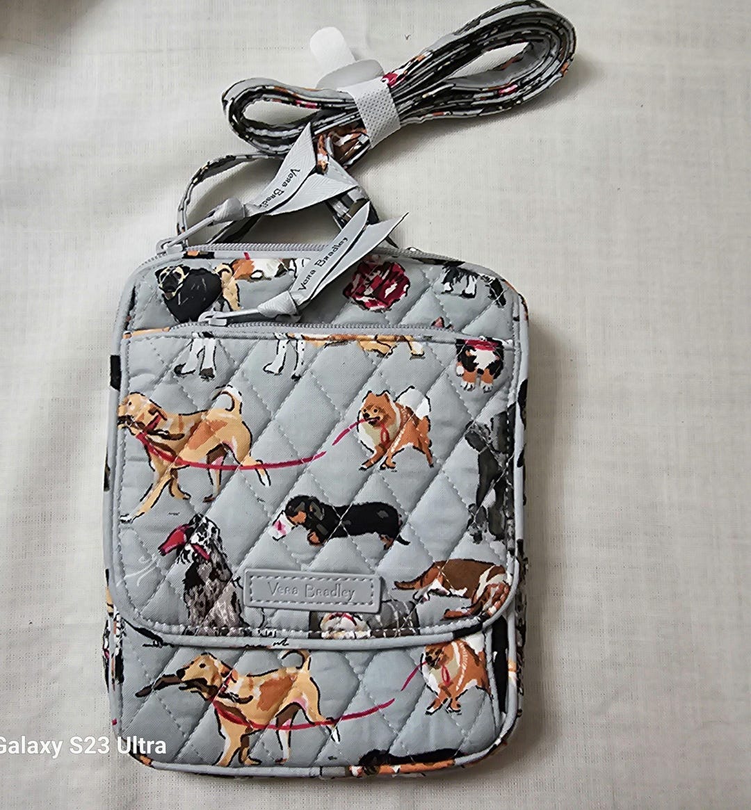 Cute VERA BRADLEY RFID Mini Hipster Dog Show Lightweight Crossbody ...