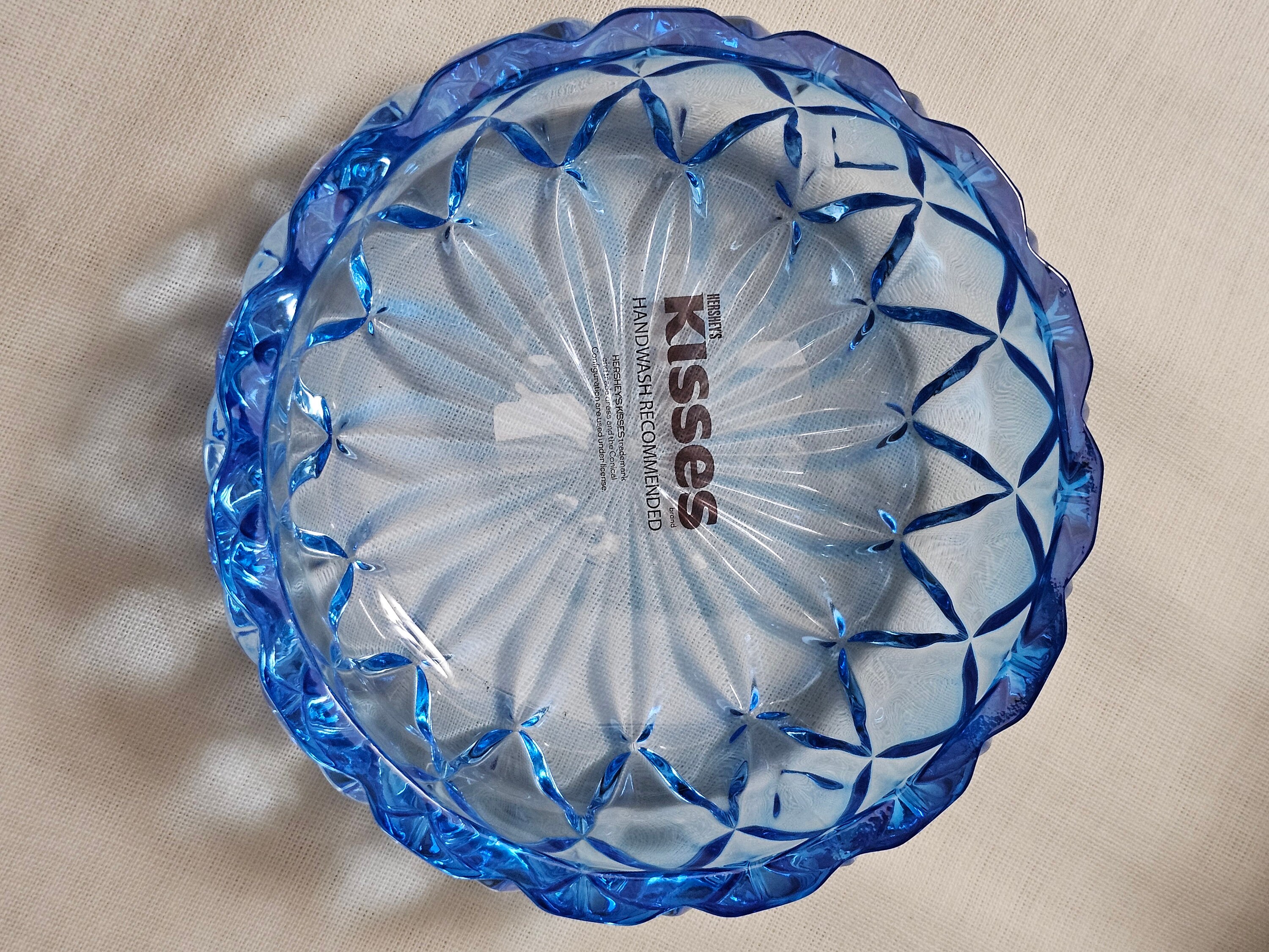 New in Box Godinger Shannon Blue Glass Lead Crystal Hershey Kiss Shaped ...